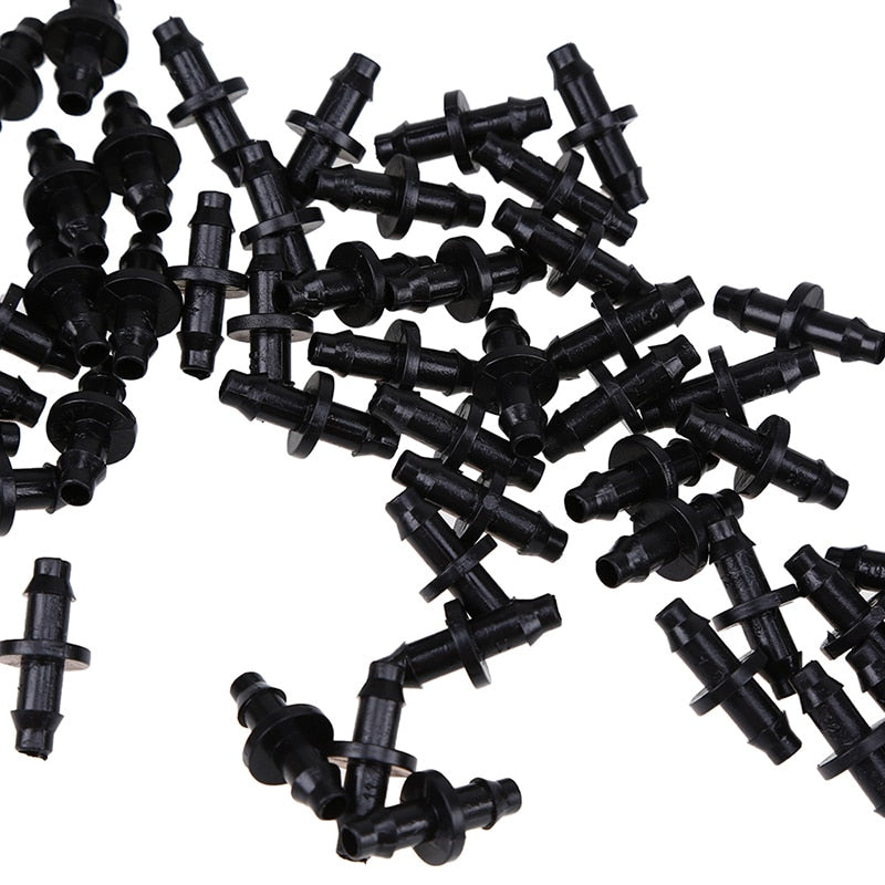 WCIC Plastic Double Barbed Connector for 4/7mm PVC Hose Home Garden Dr ...