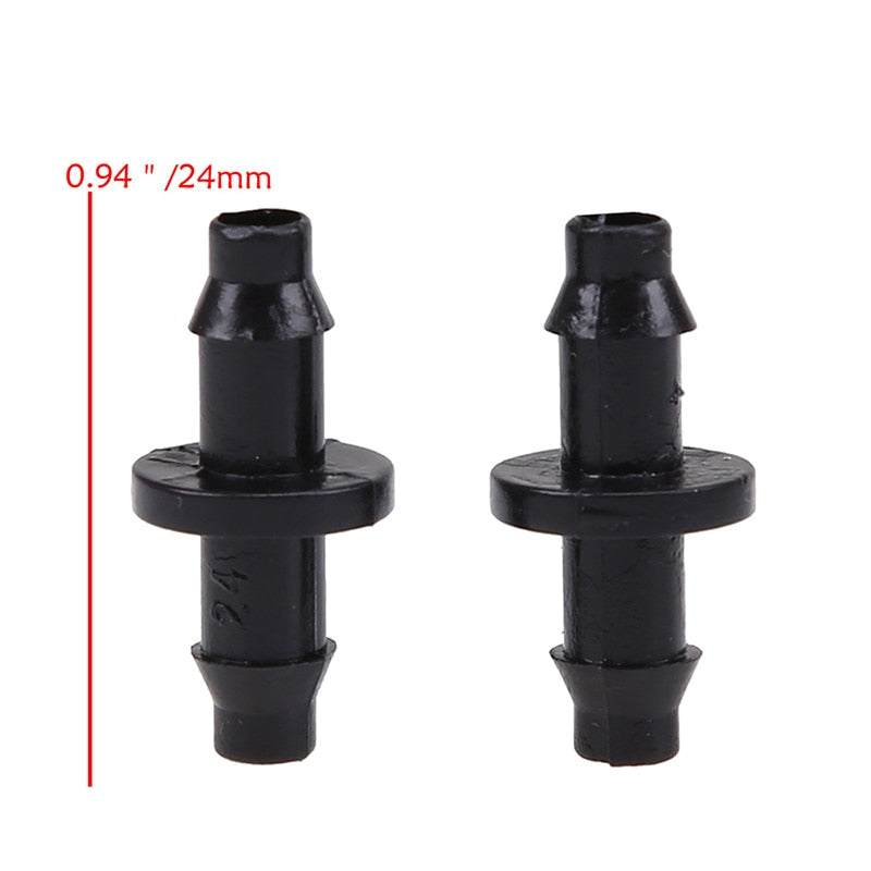WCIC Plastic Double Barbed Connector for 4/7mm PVC Hose Home Garden Dr ...